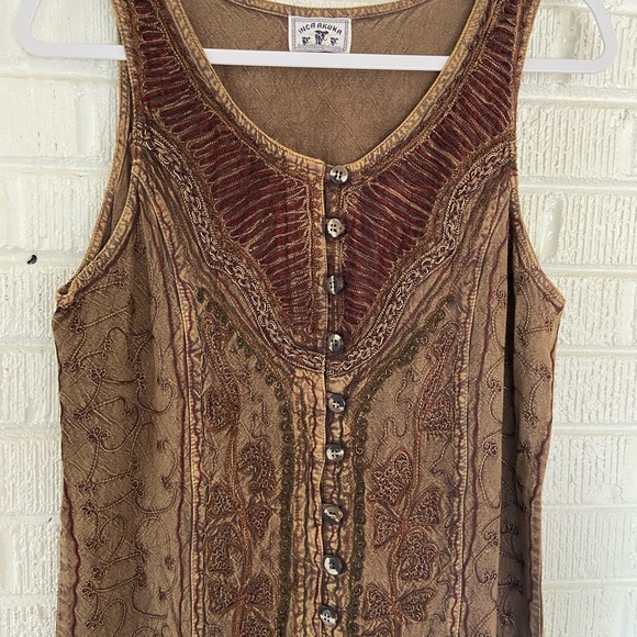 Vintage | Dresses | Bohemian Style Button Front Midi Dress | Poshmark